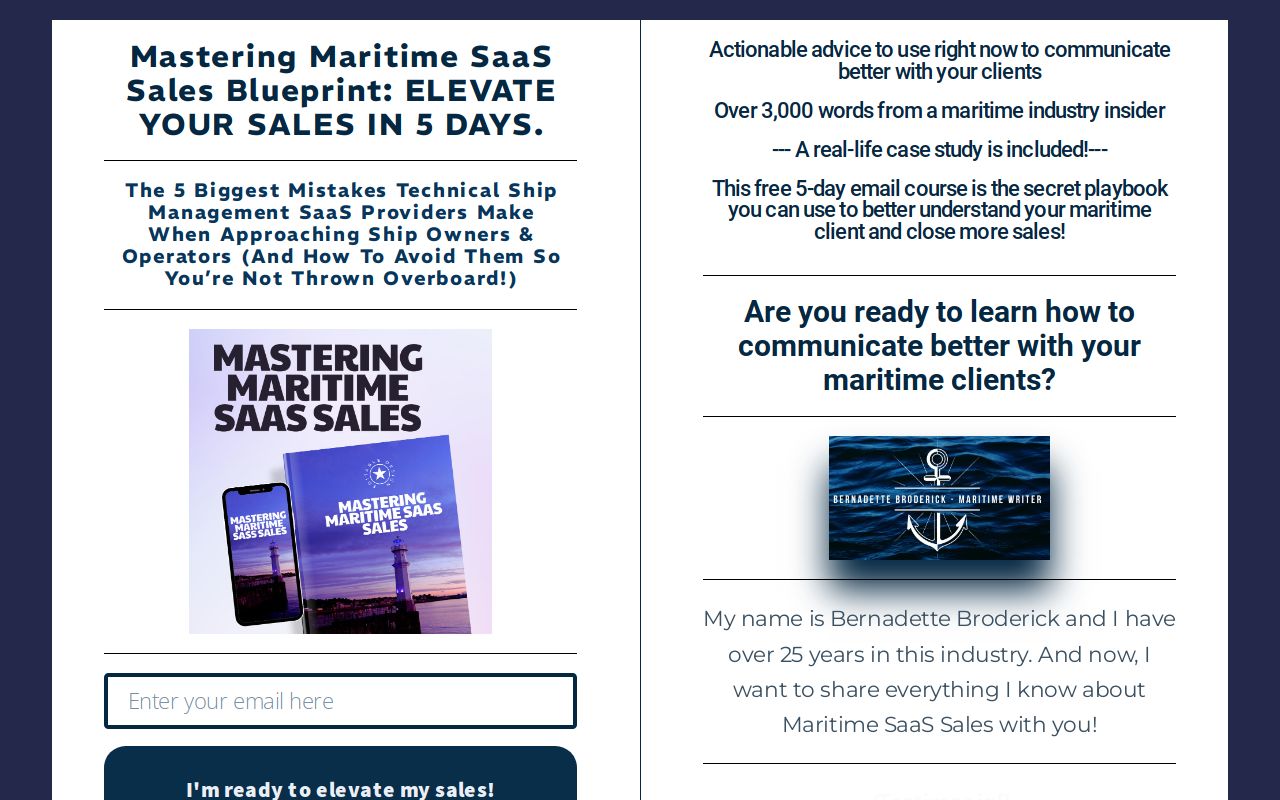 Mastering Maritime Sales